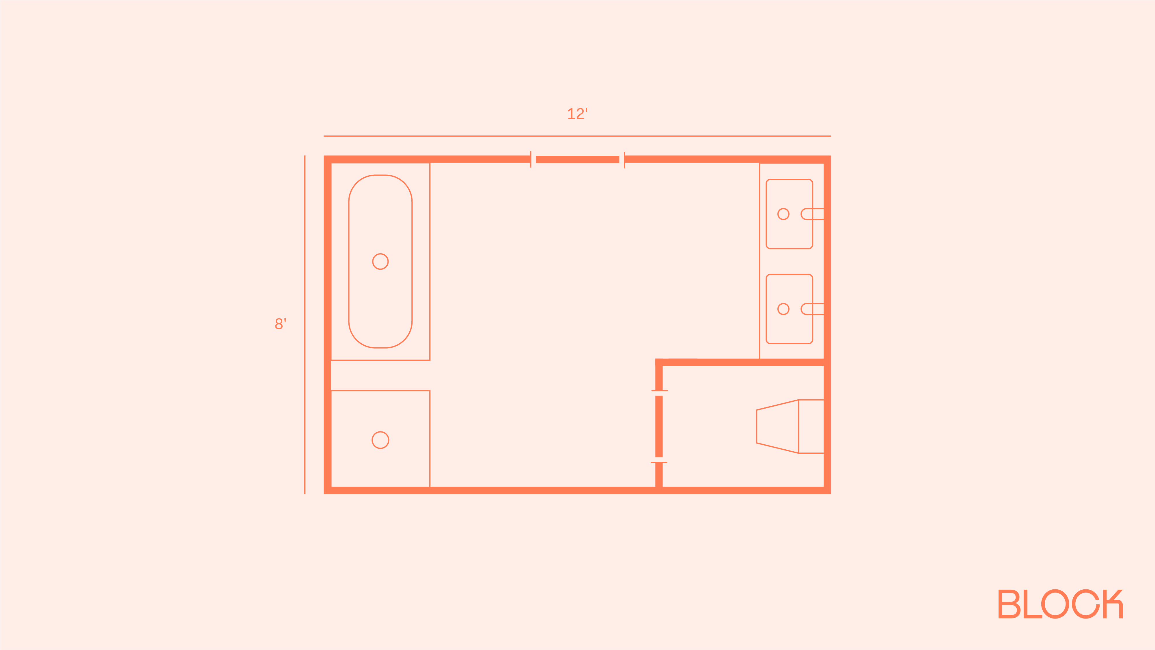 8x12 Bathroom Floor Plans & Layout Ideas
